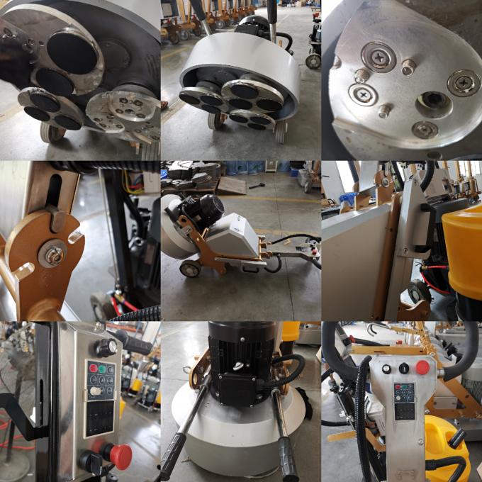 9 Heads Manual Concrete Floor Polisher Single Phase Planetary System